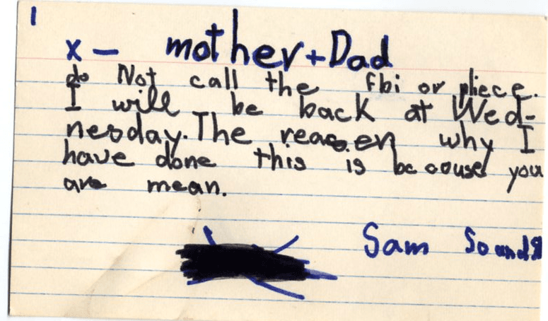 18 Funny Notes Kids Left Before Running Away From Home
