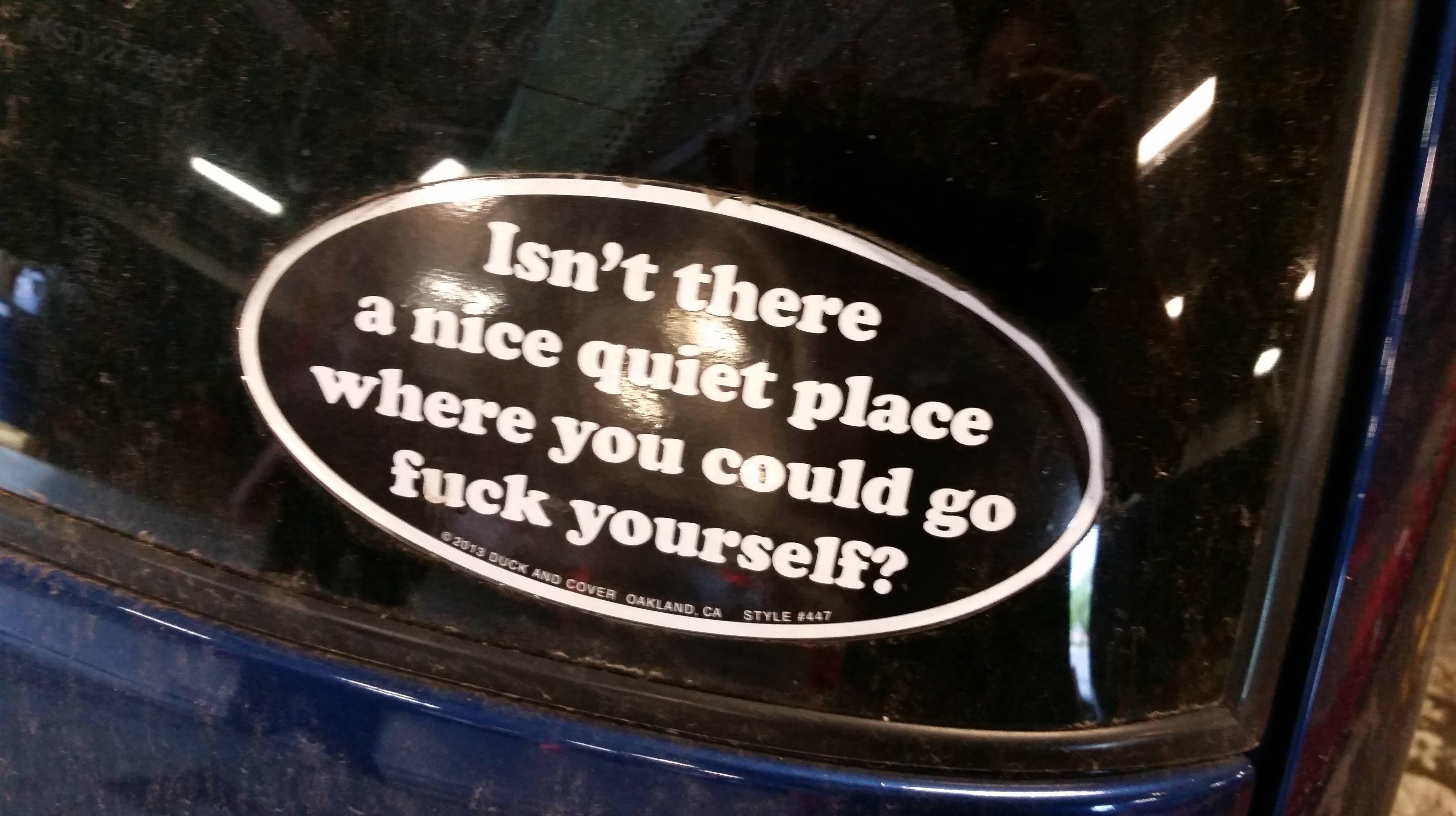 30 Inappropriate Bumper Stickers That'll Ward Off Tailgaters