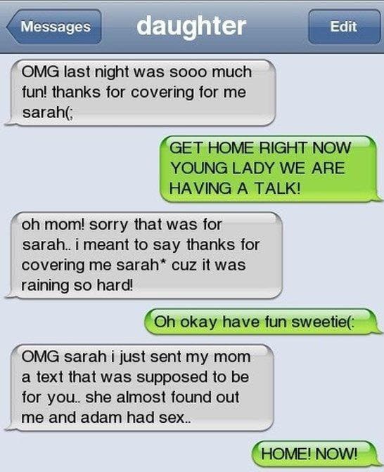 Text Messages Gone Wrong Parents