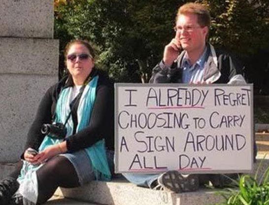 The Greatest "Anti-Protest" Protest Signs Ever