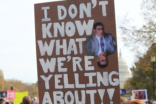 The Greatest "Anti-Protest" Protest Signs Ever