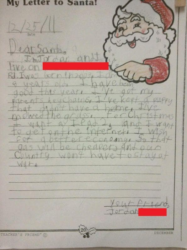 25+ Funny Letters to Santa That May Worry You About Kids Today