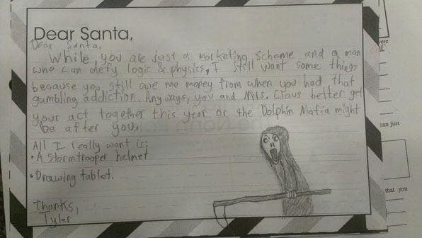 25+ Funny Letters to Santa That May Worry You About Kids Today