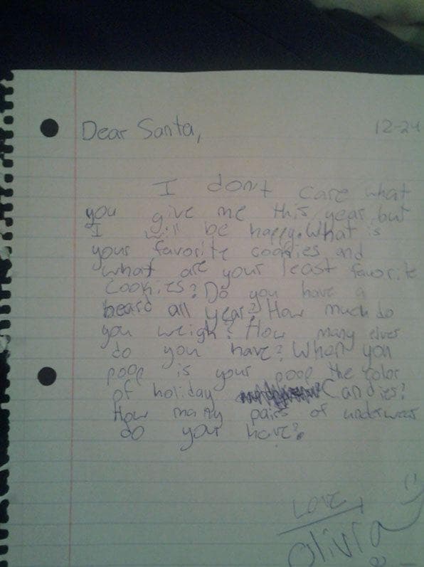 25+ Funny Letters to Santa That May Worry You About Kids Today