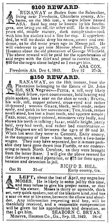 14 Shocking Escaped Slave Ads From the 19th-Century