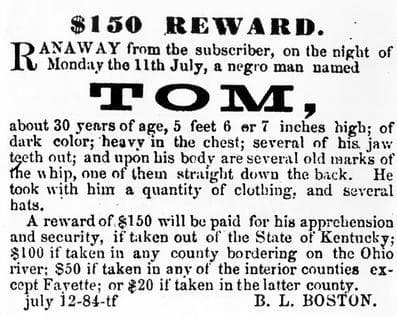 14 Shocking Escaped Slave Ads From the 19th-Century