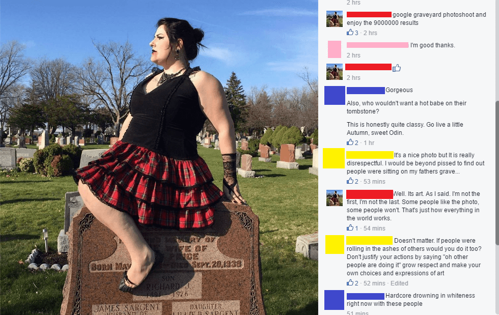 Random Super Inappropriate Pictures Of People Posing Next To Graves