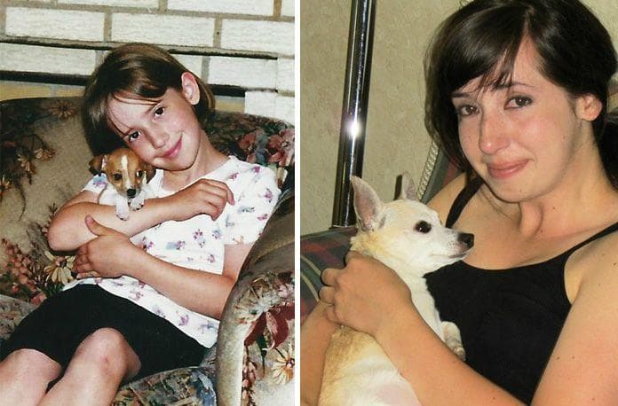28 Adorable Photos of Dogs Growing Up With Their Humans