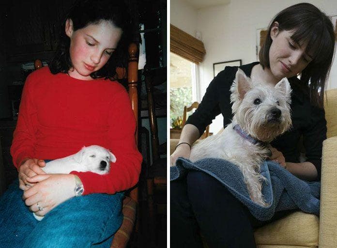 28 Adorable Photos of Dogs Growing Up With Their Humans