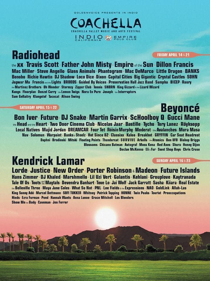 The Best Coachella Lineups of All Time, Ranked