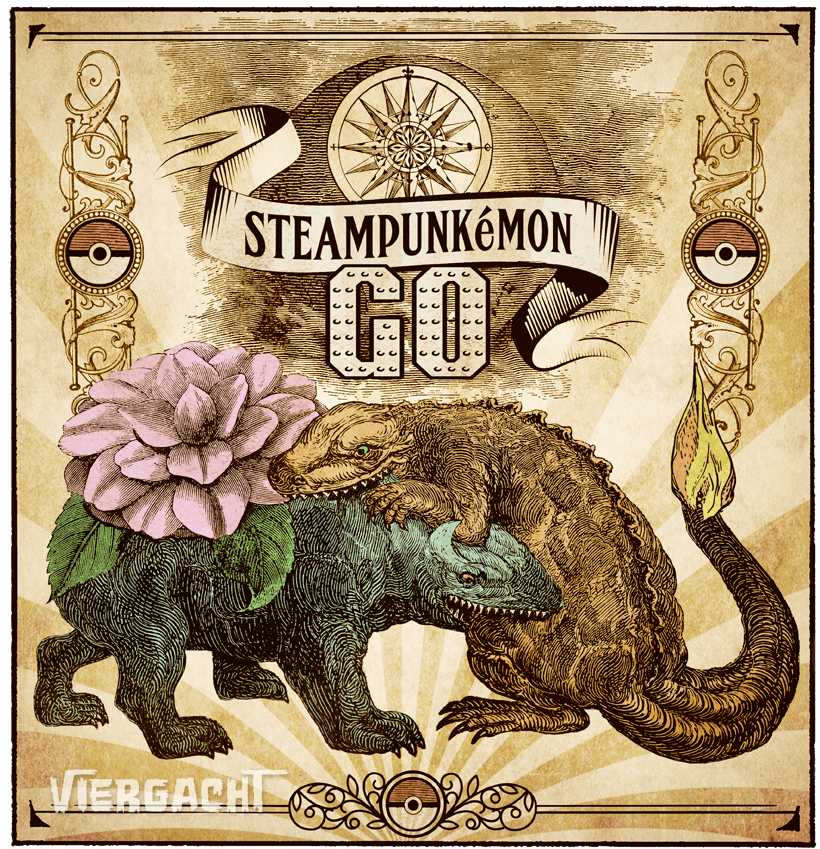 20 Awesome Steampunk Drawings of Popular Pokemon