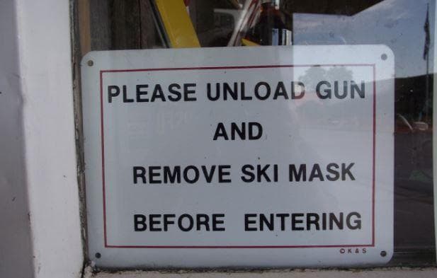 Funny Gun Store Signs