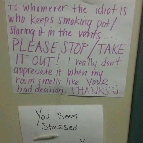 27 Hilarious Notes Clearly Written by Stoners