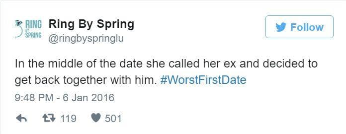The 27 Funniest Worst First Date Tweets That'll Make You Cringe