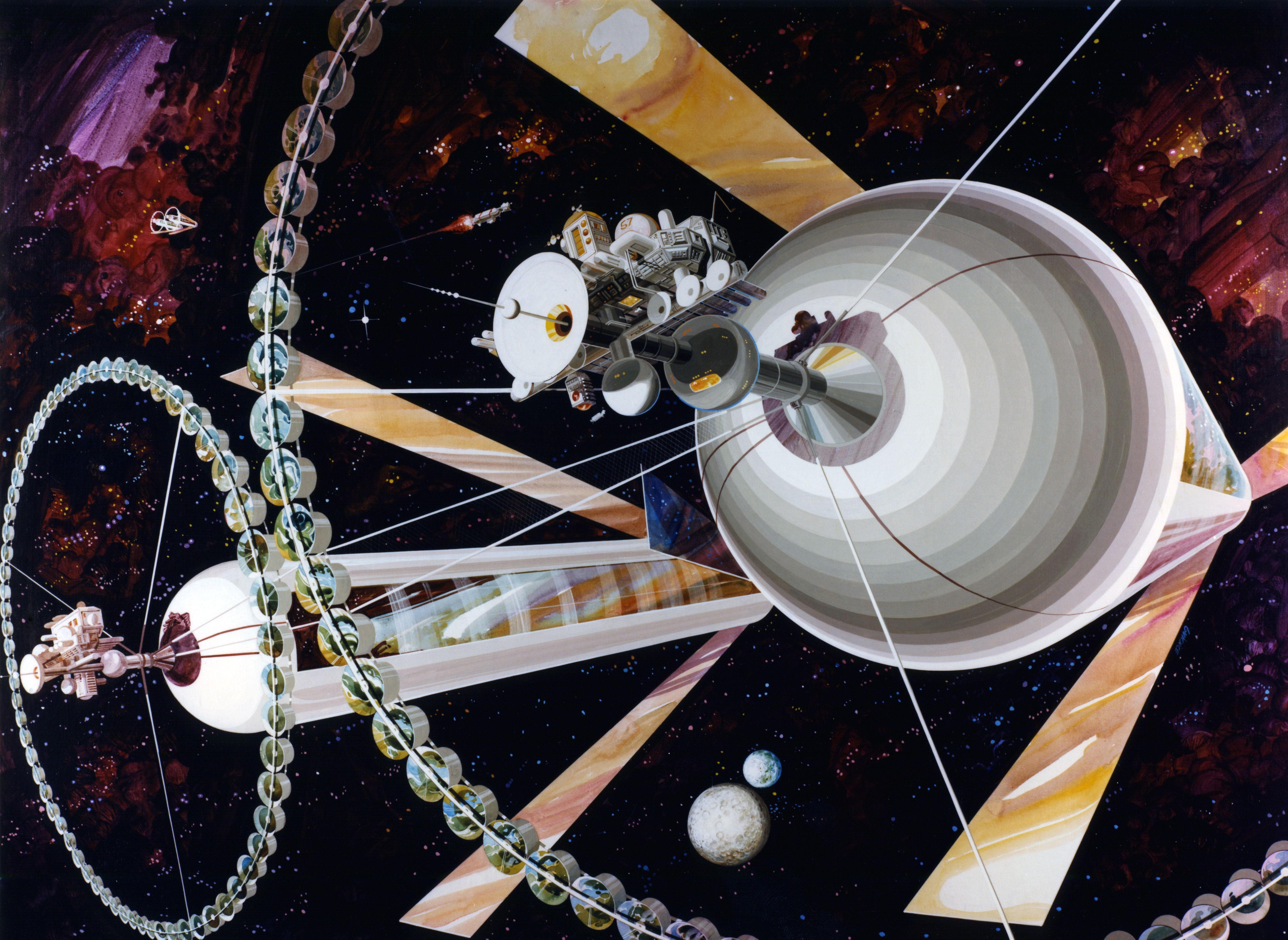 NASA's Groovy Depictions Of Space Colony Life