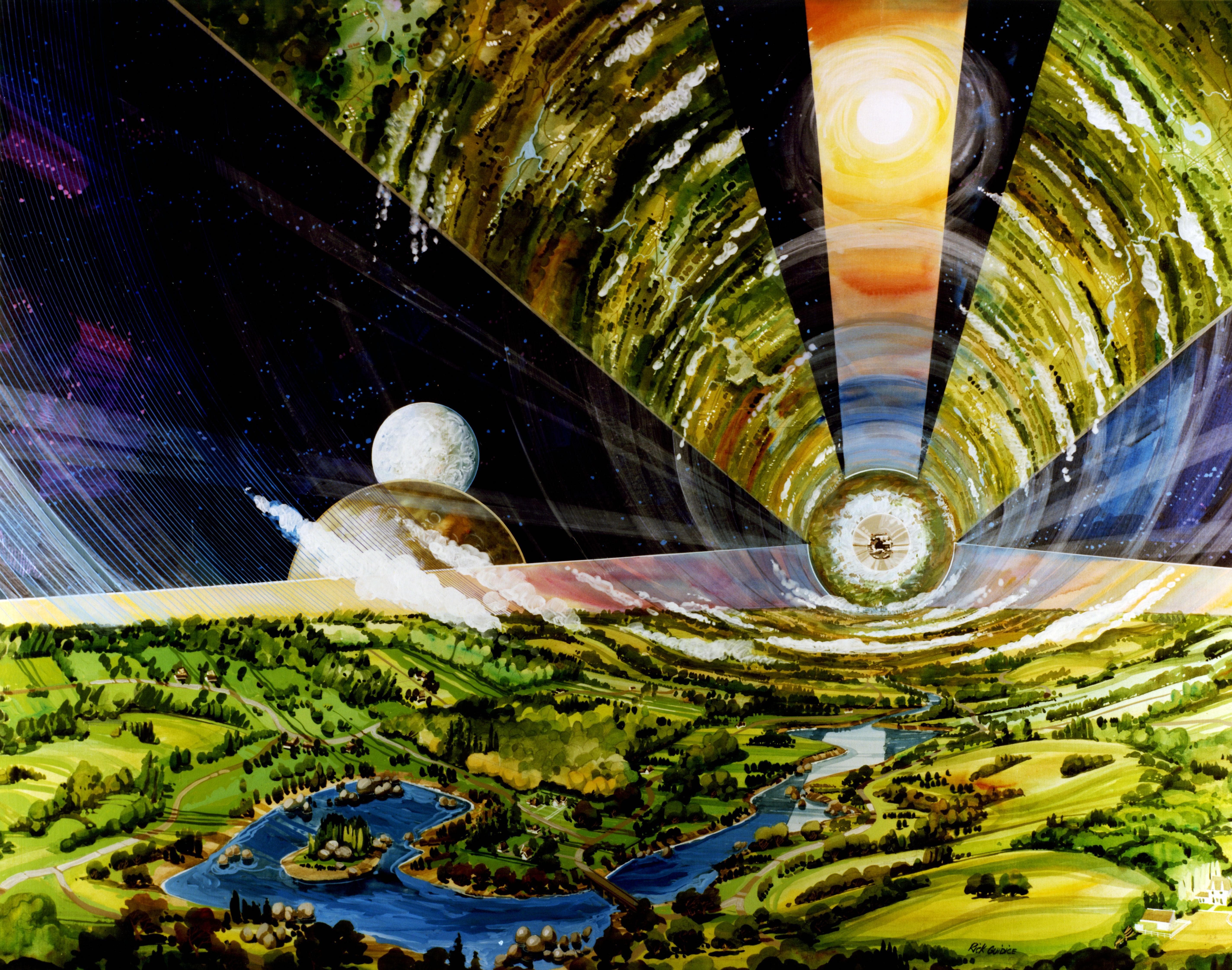 NASA's Groovy Depictions Of Space Colony Life