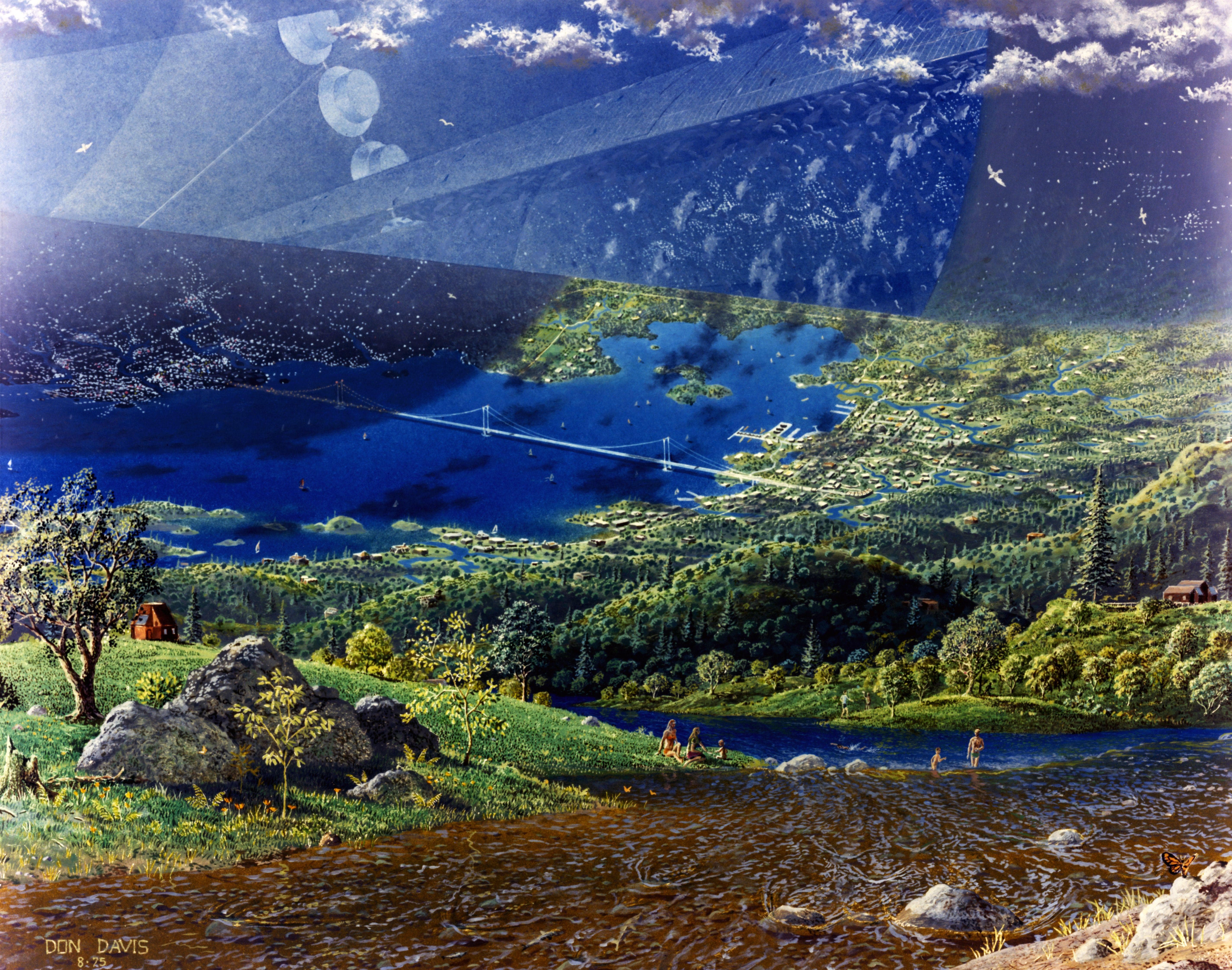 NASA's Groovy Depictions Of Space Colony Life