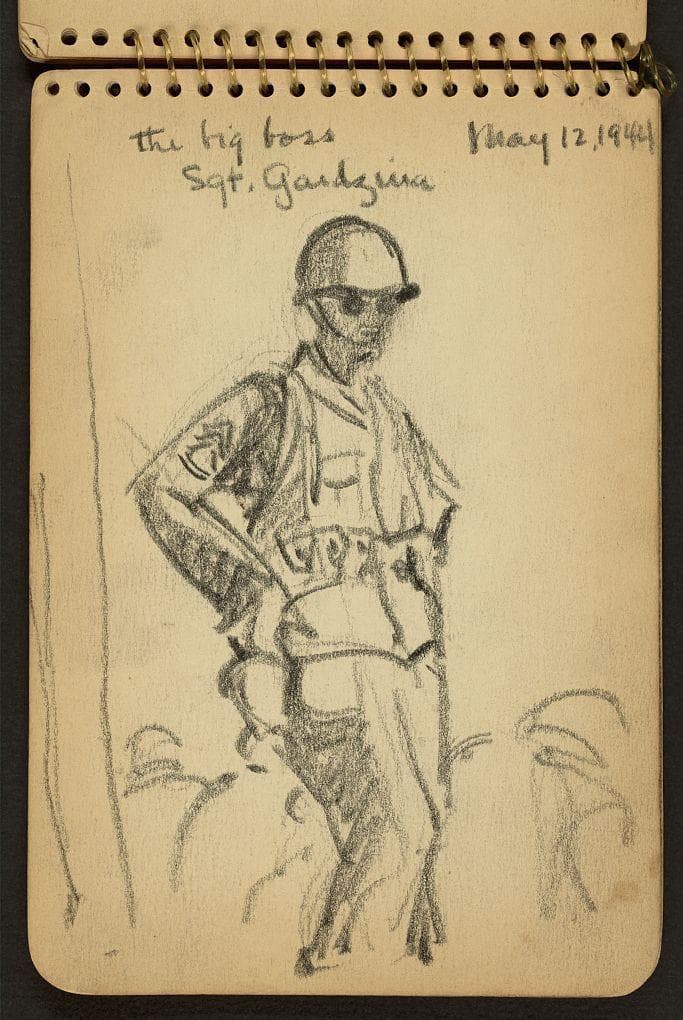 Sketches Of A US Soldier's Life In World War II