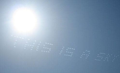 18 Hilarious Airplane Skywriting Messages Spotted in the Air