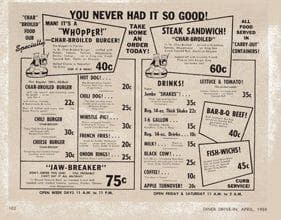 18 Vintage Fast Food Menus That Look Way Better Than Current Ones