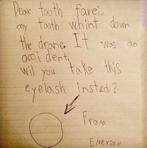 25 Hilarious Notes Written to the Tooth Fairy by Children