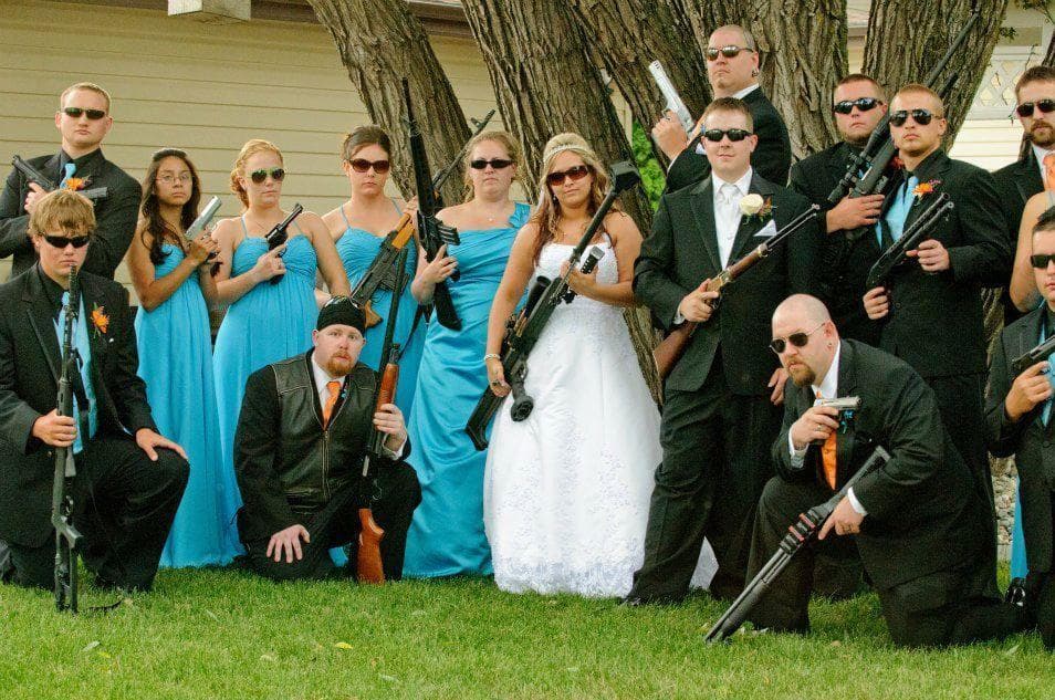 18 Times People Brought Their Guns to Weddings (Photos)
