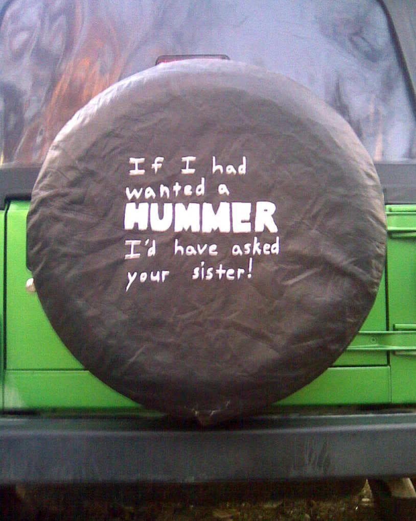 25 Hilarious Tire Covers Spotted on the Open Road