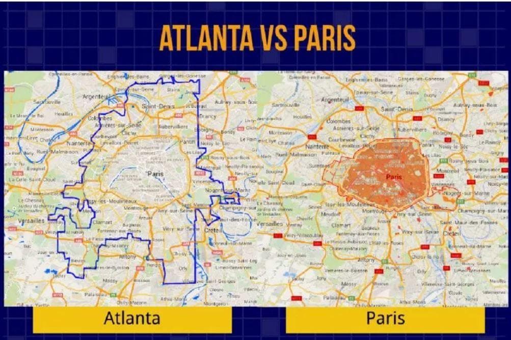 15 Relative Size Maps Of Cities Around The World