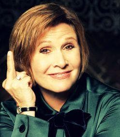 12 Epic Pictures Of Carrie Fisher Giving People The Middle Finger