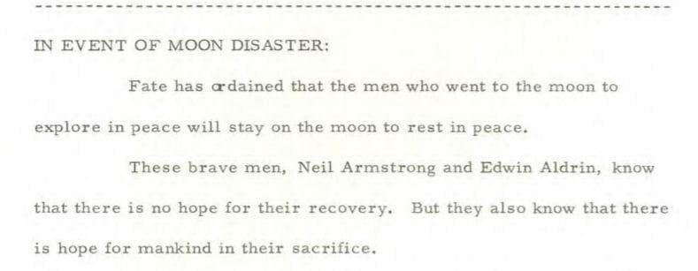 Read The Transcript Nixon Prepared In Case Neil Armstrong And Buzz ...