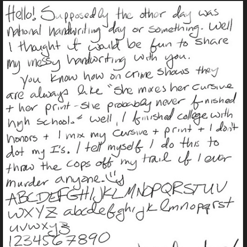 How To Tell If Someone's A Killer Based On Their Handwriting