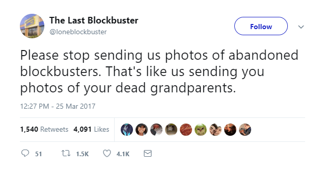 25 Hilarious Tweets From The World's Last Blockbuster Video