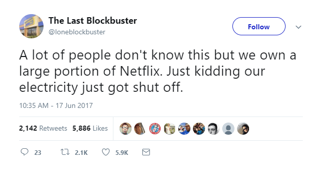 Blockbuster One Of The Last Stores Has Hilarious Twitter