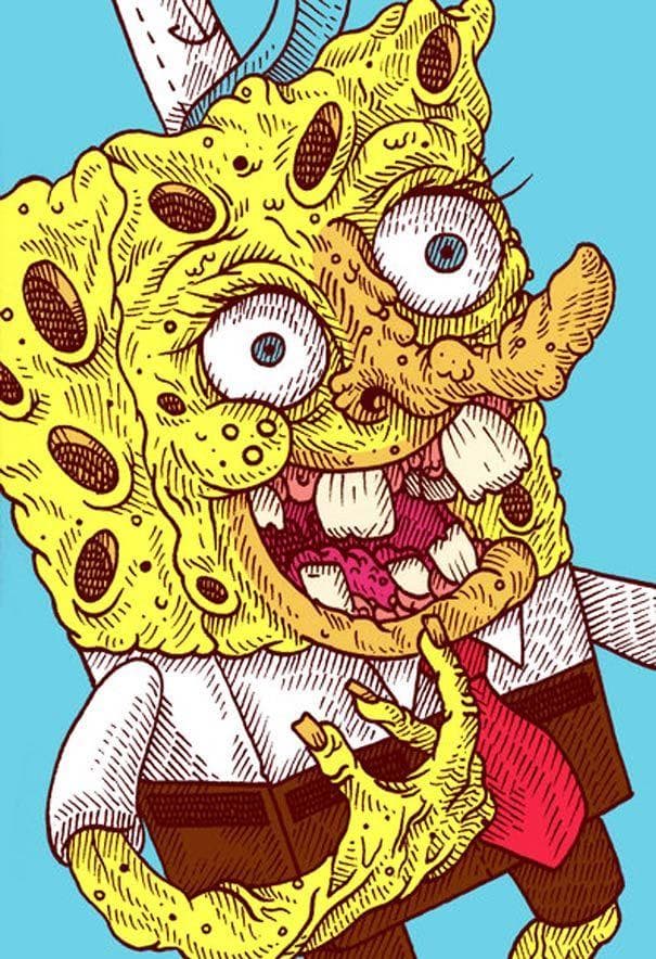18 Creepy Spongebob Fan Art Creations That Went Too Far