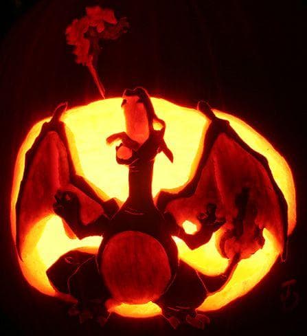 Charizard Pumpkin Stencil