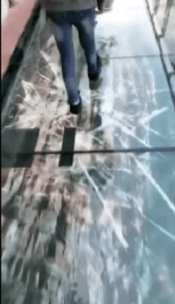 This Terrifying Glass Bridge Leaves Tourists Fearing For Their Lives As ...