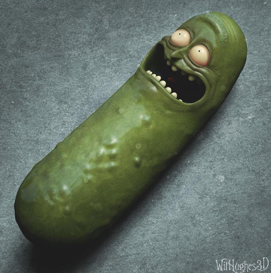 19 Incredible Pickle Rick Fan Art Creations That Belong in Museums