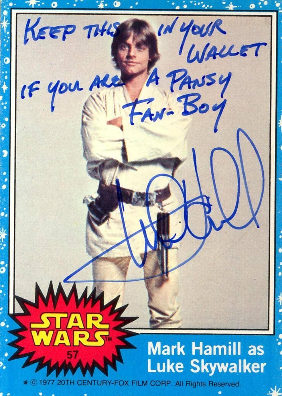 18 Hilarious Mark Hamill Star Wars Autographs