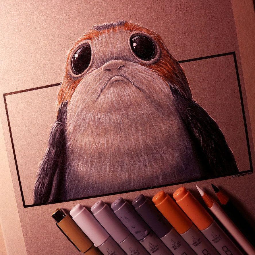 18 Adorable Porg Fan Art Creations That Will Make You Love Them More