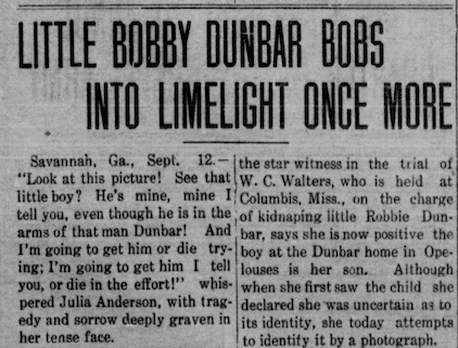 The Mysterious Disappearance Of Bobby Dunbar