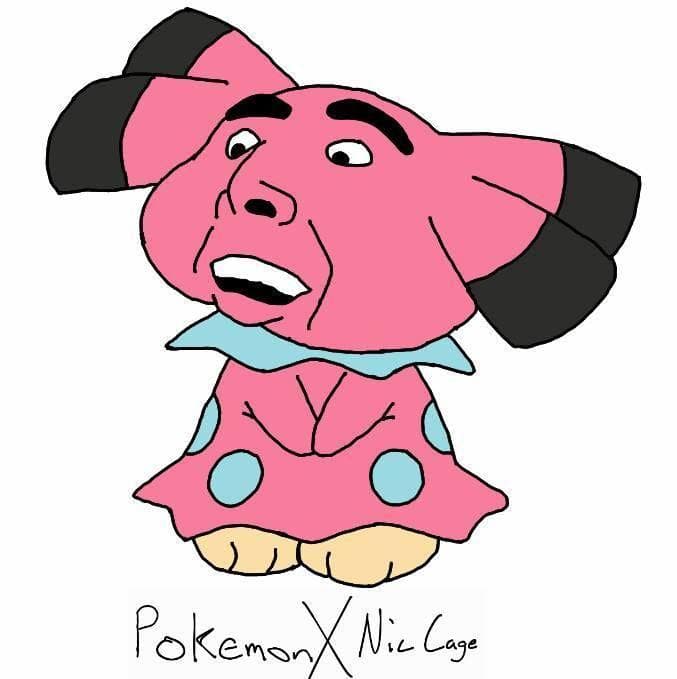 This Artist Is Drawing Literally Every Single Pokémon With Nic Cage's Face
