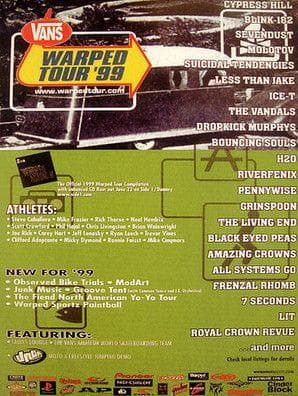 All 24 Lineups In Warped Tour History, Ranked By Music Fans