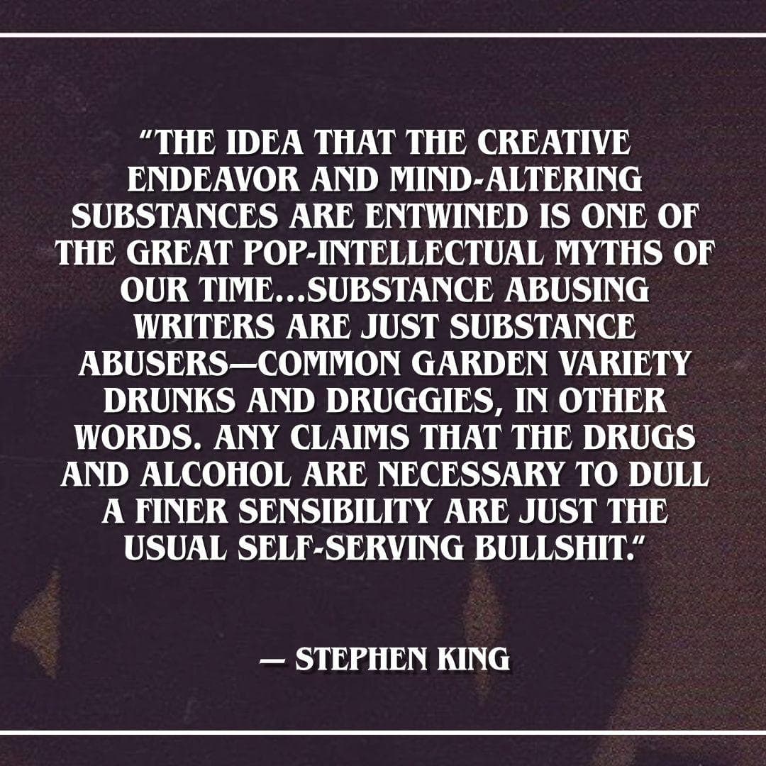 Stephen King's Best Quotes About His Addictions