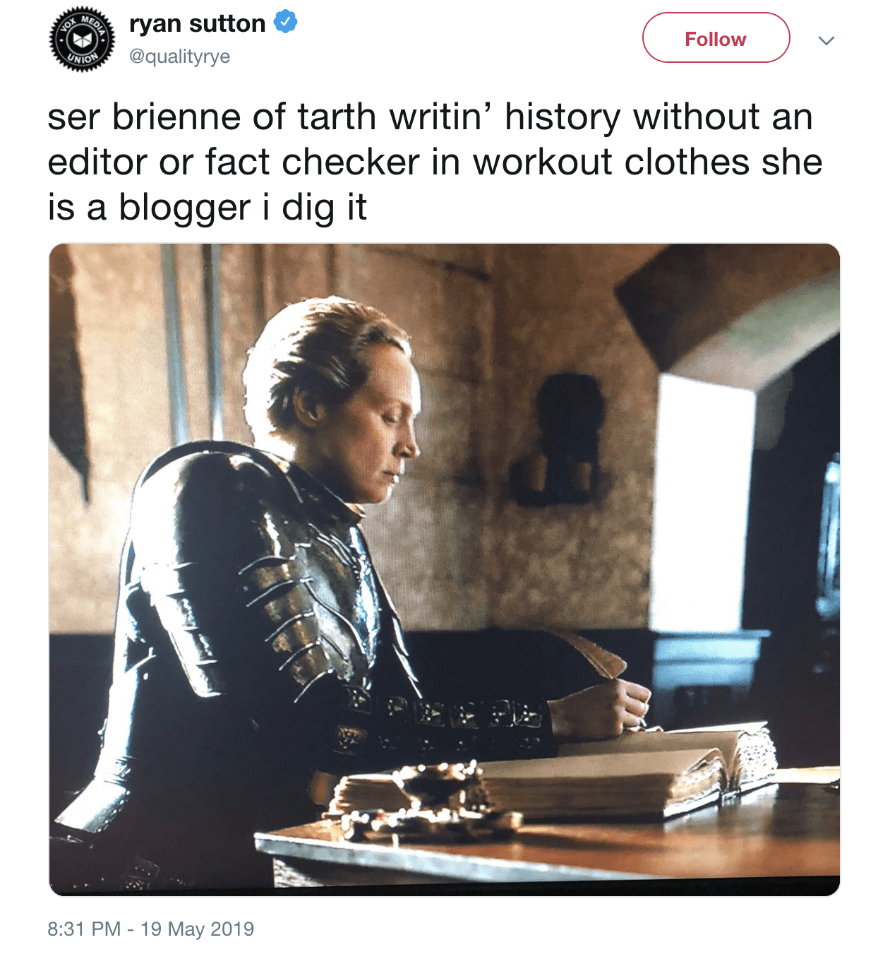 20 Best Brienne Memes From 'Game Of Thrones' Finale