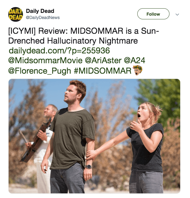 Everyone On Twitter Says 'Midsommar' Is Awesome - And Creepy