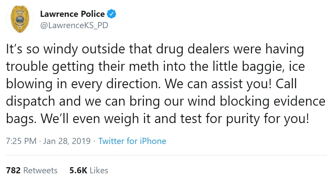 26 Funny Police Department Tweets That Prove Cops Have A Sense Of Humor