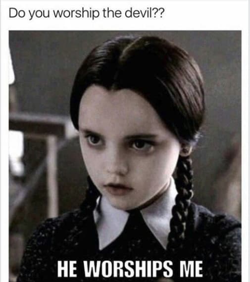 Wednesday Addams Halloween Meme