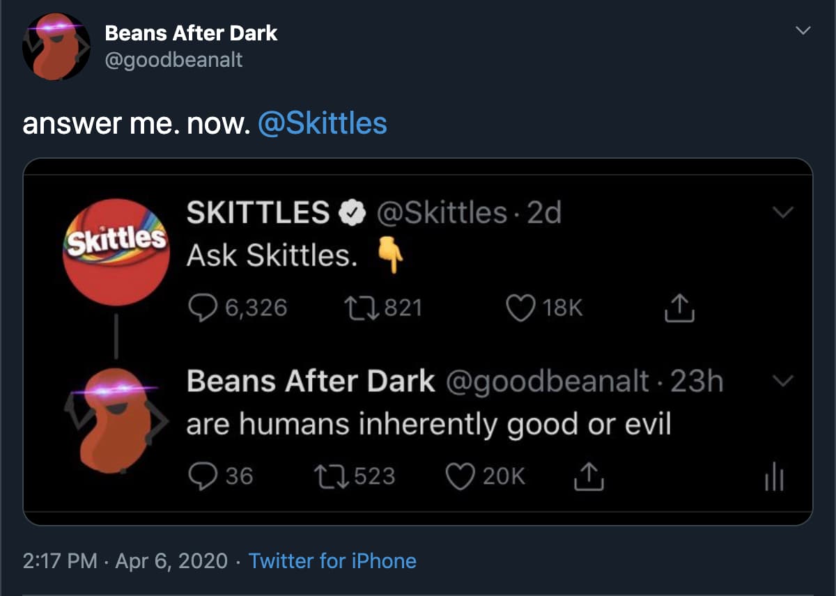 25 Hilarious Tweets From Beans After Dark, Twitter's Funniest Account