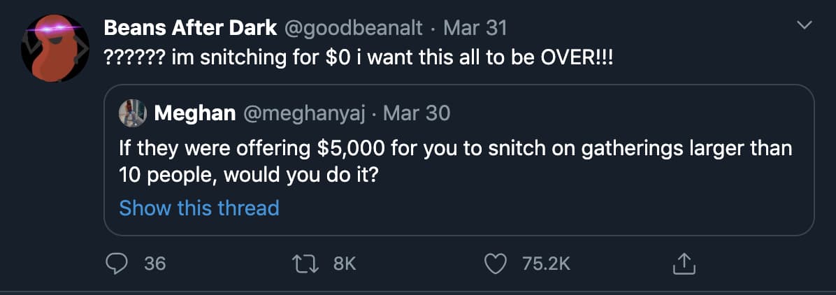 25 Hilarious Tweets From Beans After Dark, Twitter's Funniest Account