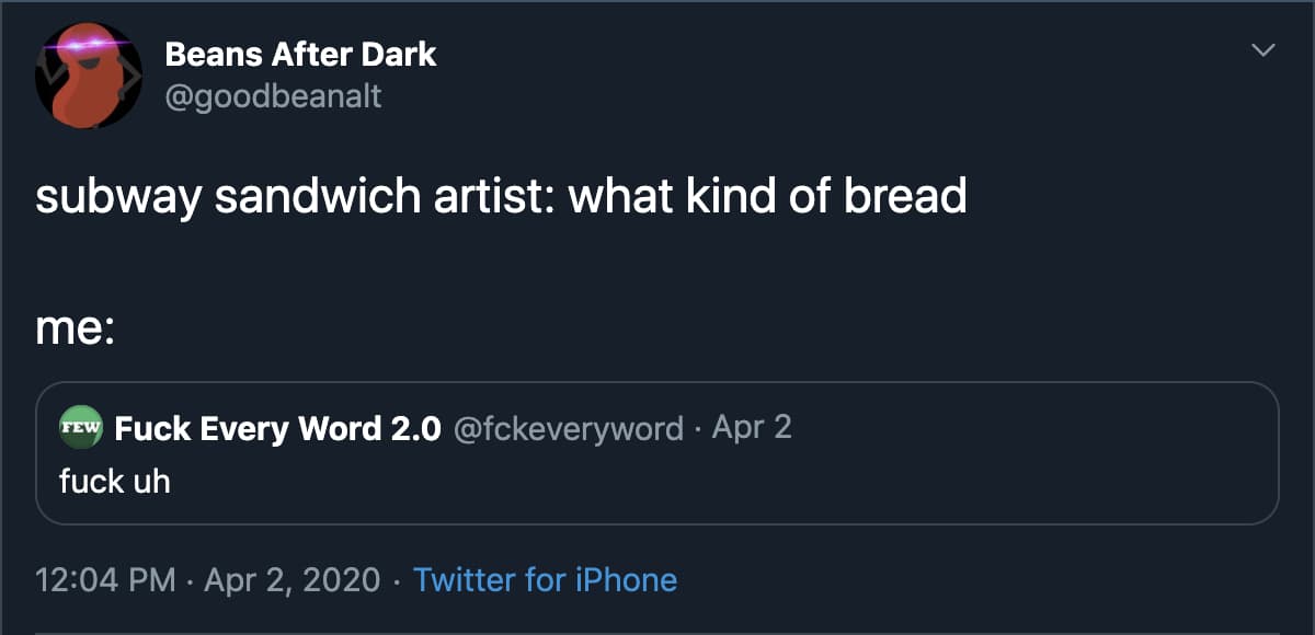 25 Hilarious Tweets From Beans After Dark, Twitter's Funniest Account